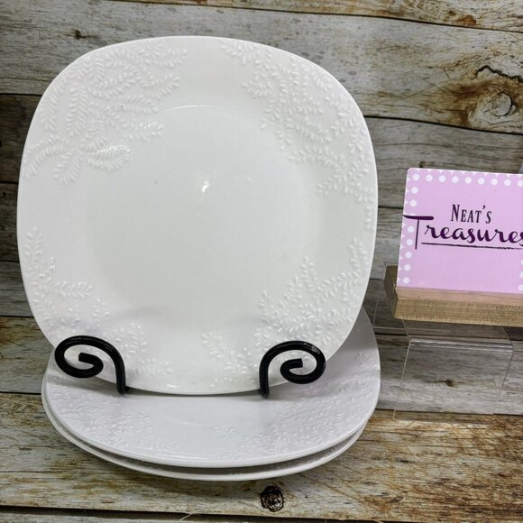 Oneida | Dining | Oneida Casual Settings Retro Leaves White Fern Leaves ...